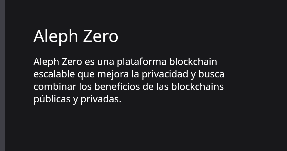 Aleph Zero | Polkadot Ecosystem