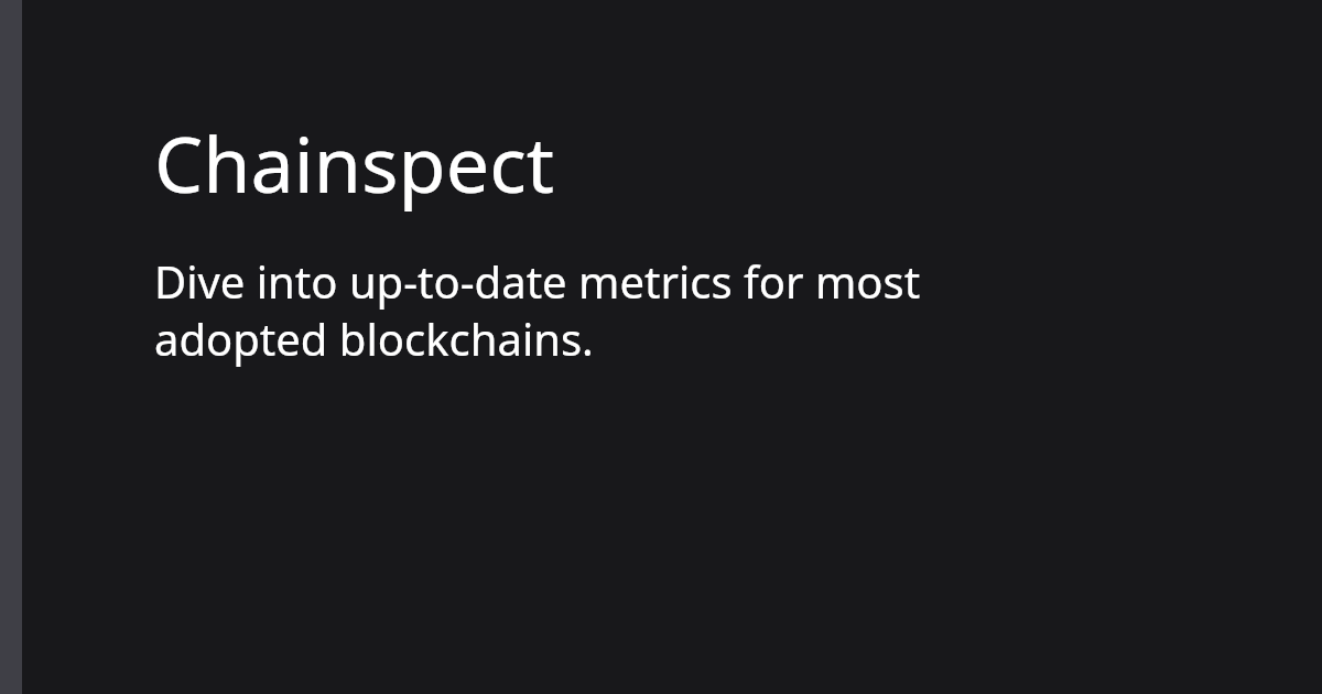 Chainspect | Polkadot Ecosystem
